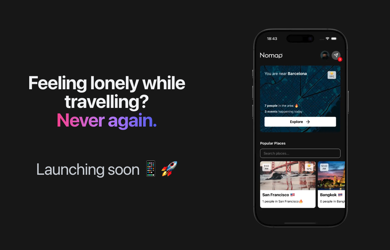 Nomap - Connect with Nomads around you